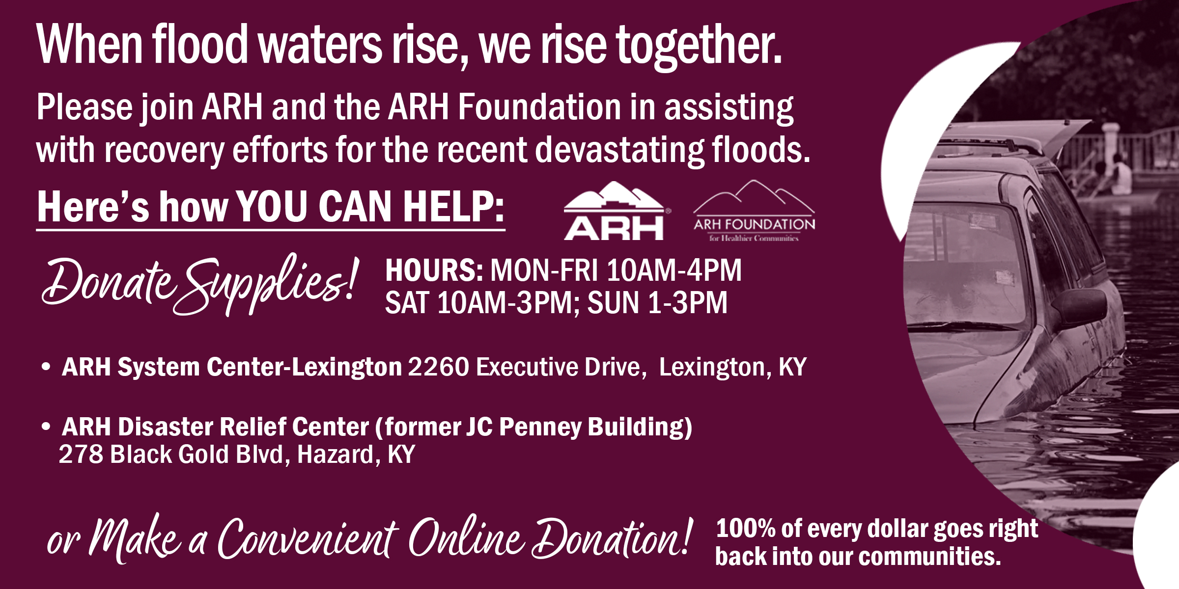 ARH Foundation Flood Relief Fund - Appalachian Regional Healthcare